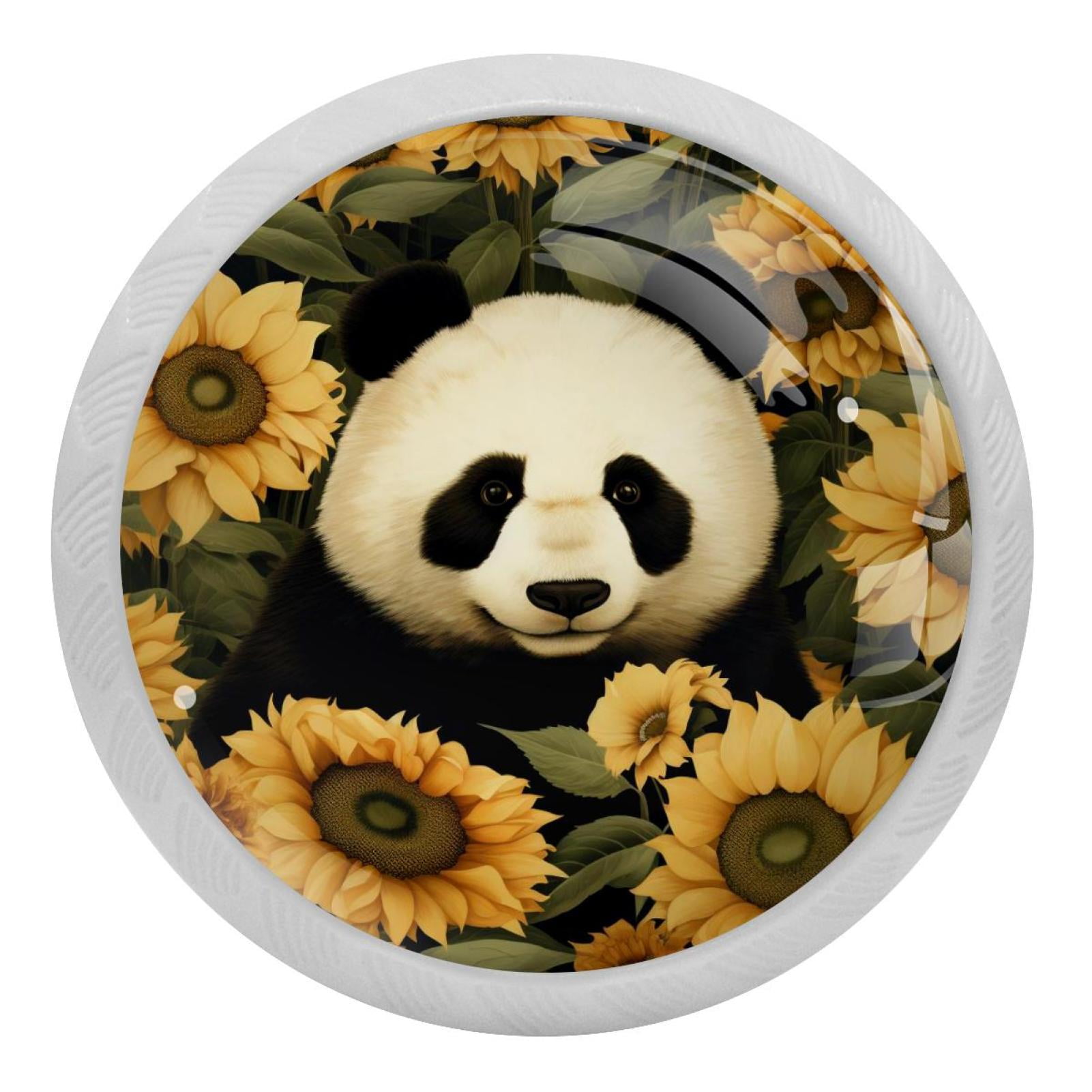 Panda Fluorescent Drawer Pulls with Screws: Round 4-Pack, Glow-in-the ...