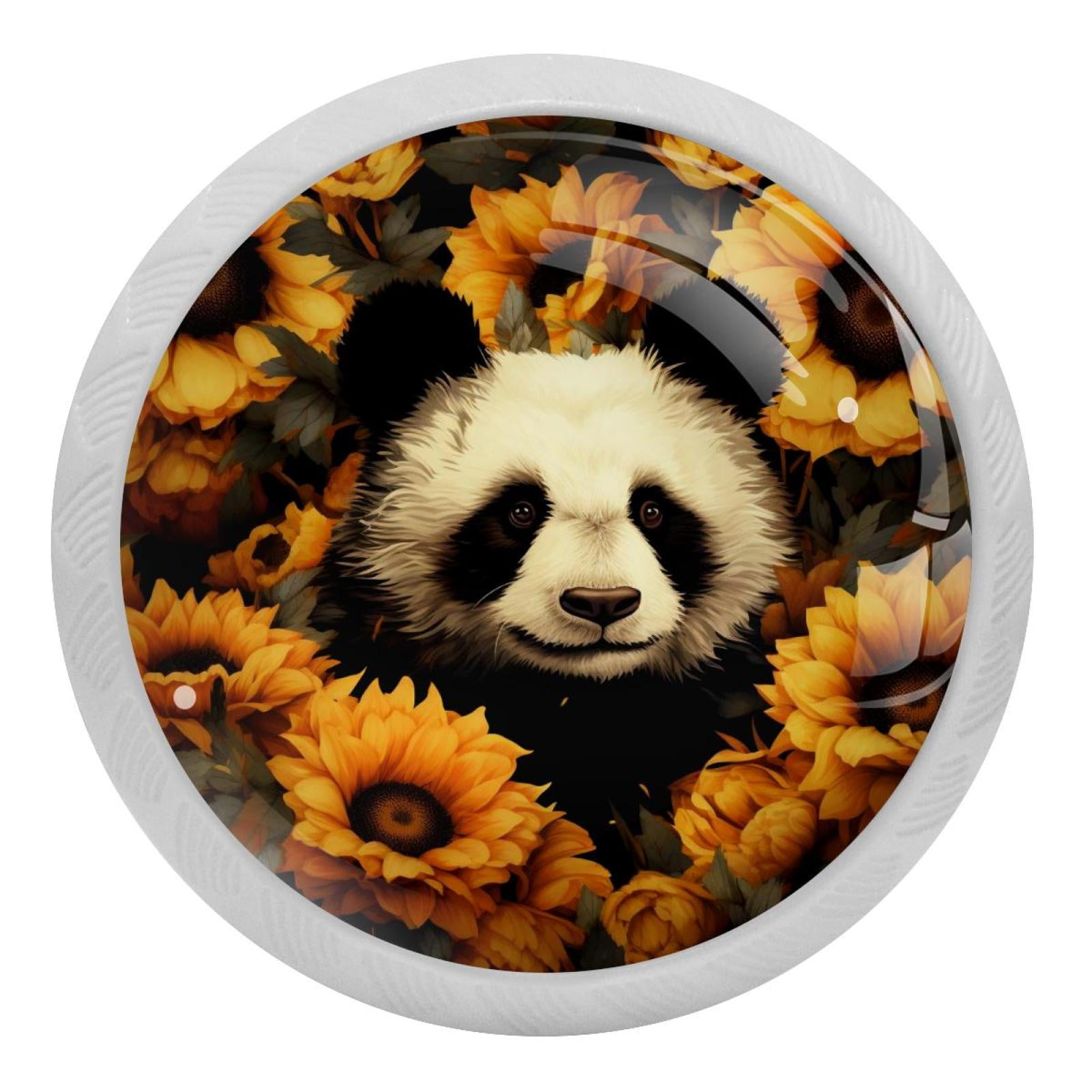 Panda Fluorescent Drawer Pulls with Screws: Round 4-Pack - Glow-in-the ...