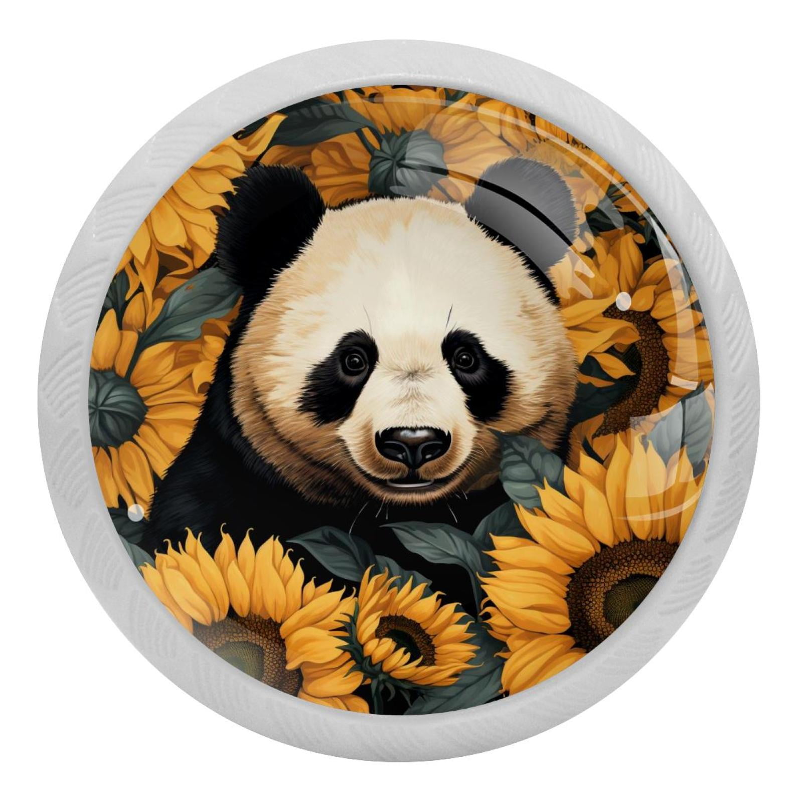 Panda Fluorescent Drawer Pulls with Screws: Round 4-Pack - Glow-in-the ...