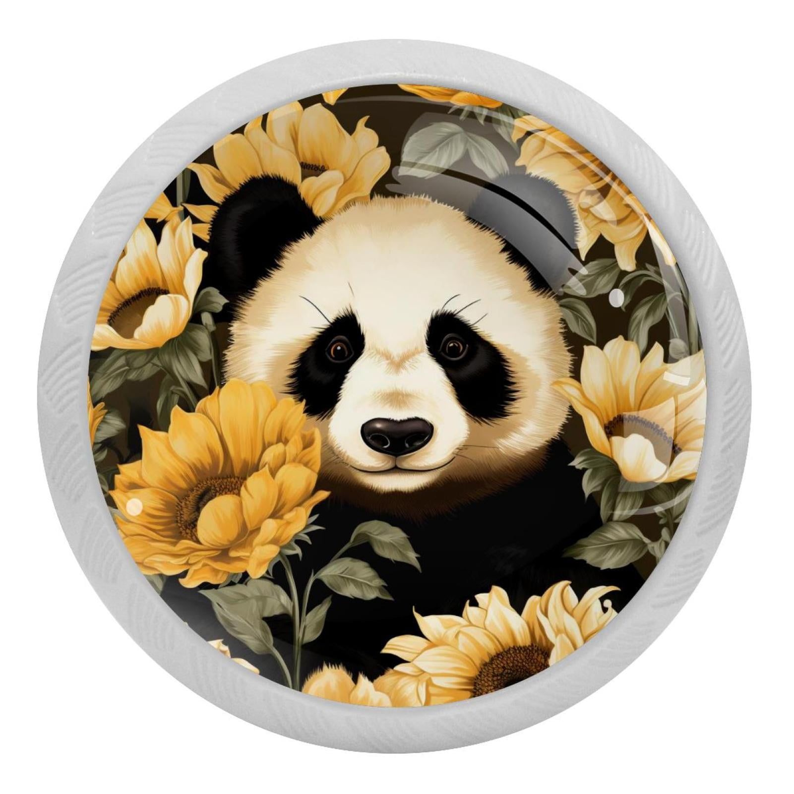 Panda Fluorescent Drawer Pulls with Screws: Round 4-Pack - Glow-in-the ...