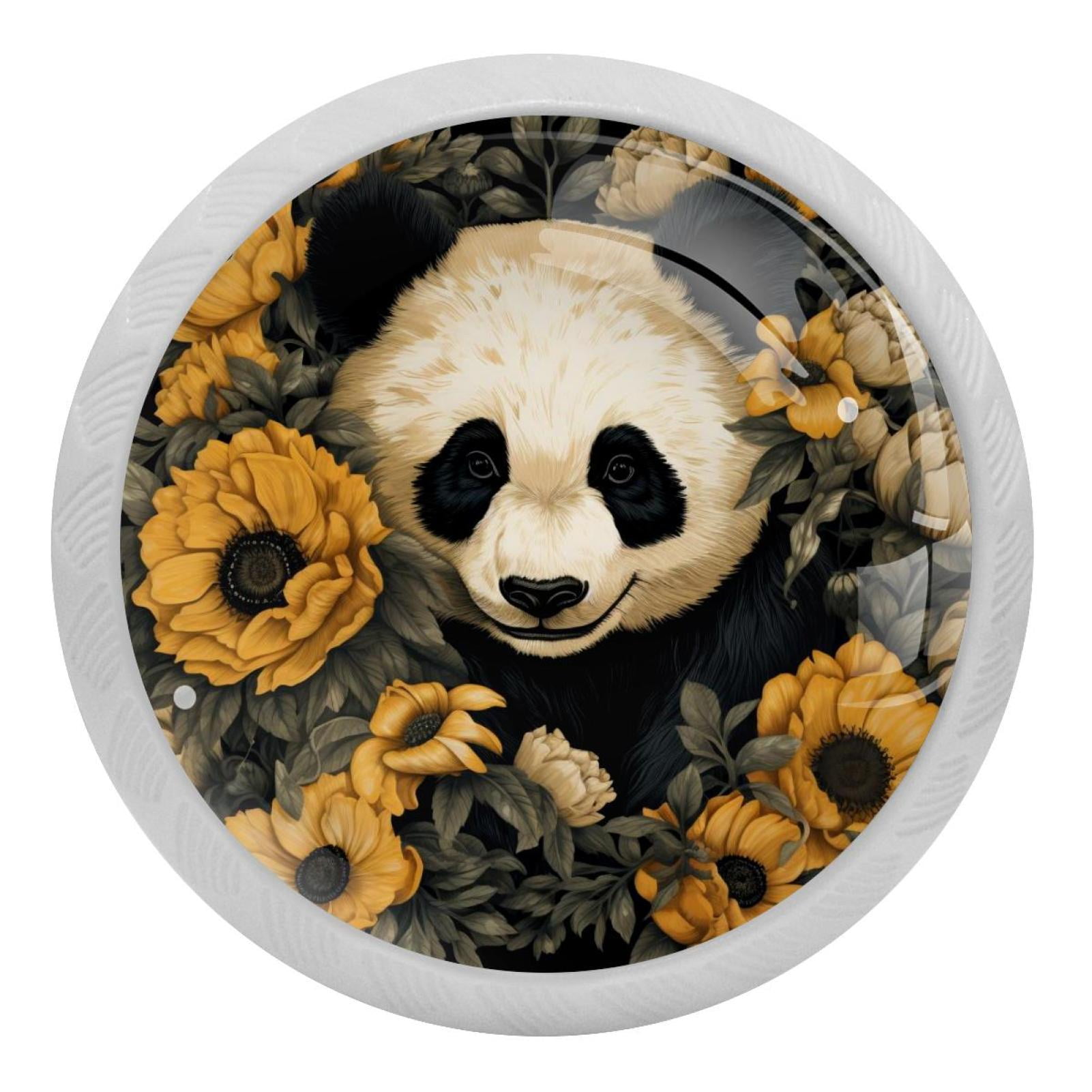 Panda Fluorescent Drawer Pulls with Screws: Round Knobs, 4-Pack, Glow ...