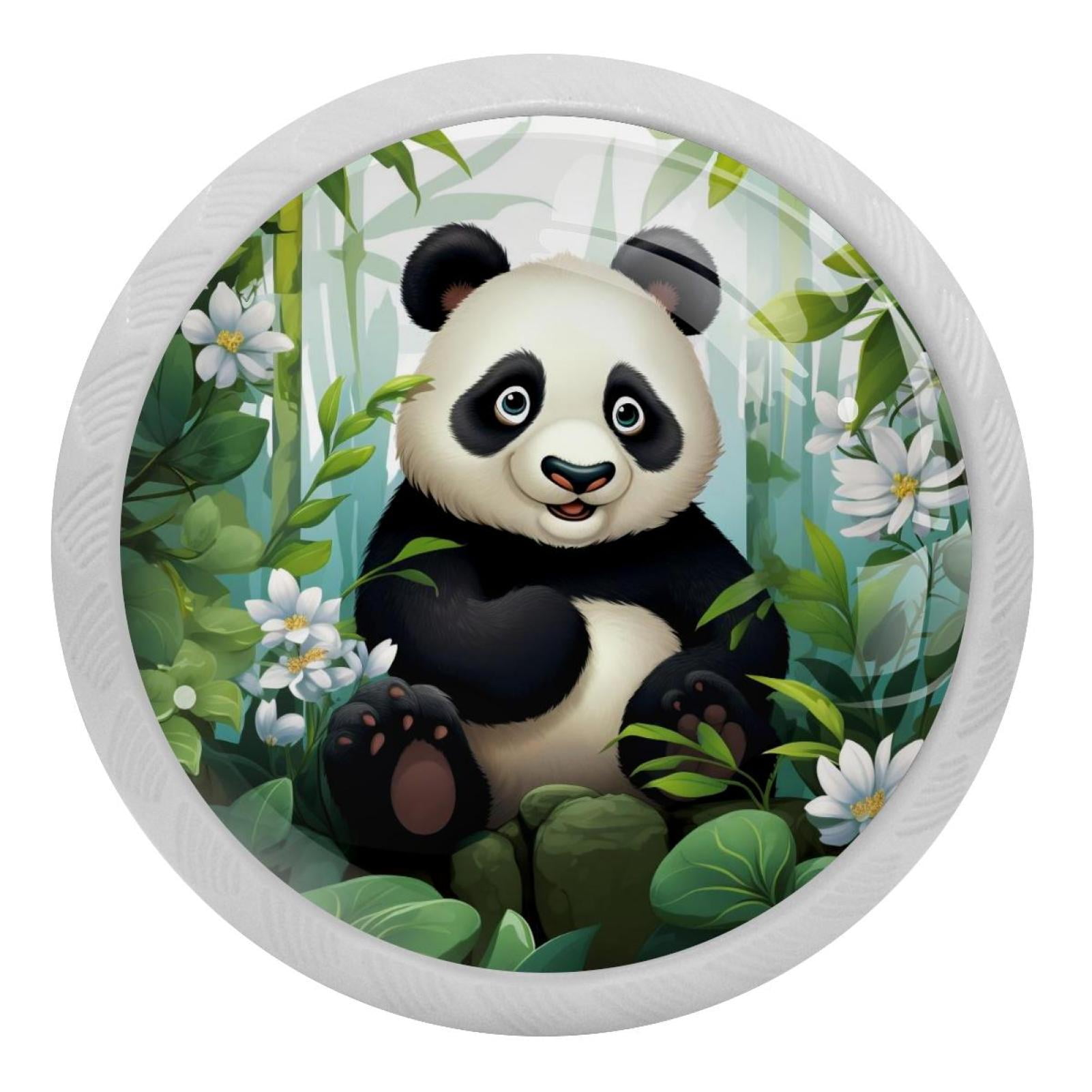 Panda Fluorescent Drawer Pulls with Screws: Round Knobs, 4-Pack, Glow ...