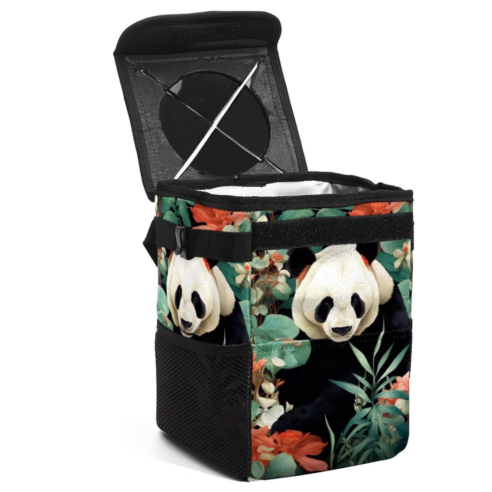 Panda Foldable, with Lid, Leak-proof, Hanging Car Trash Can Garbage Can ...