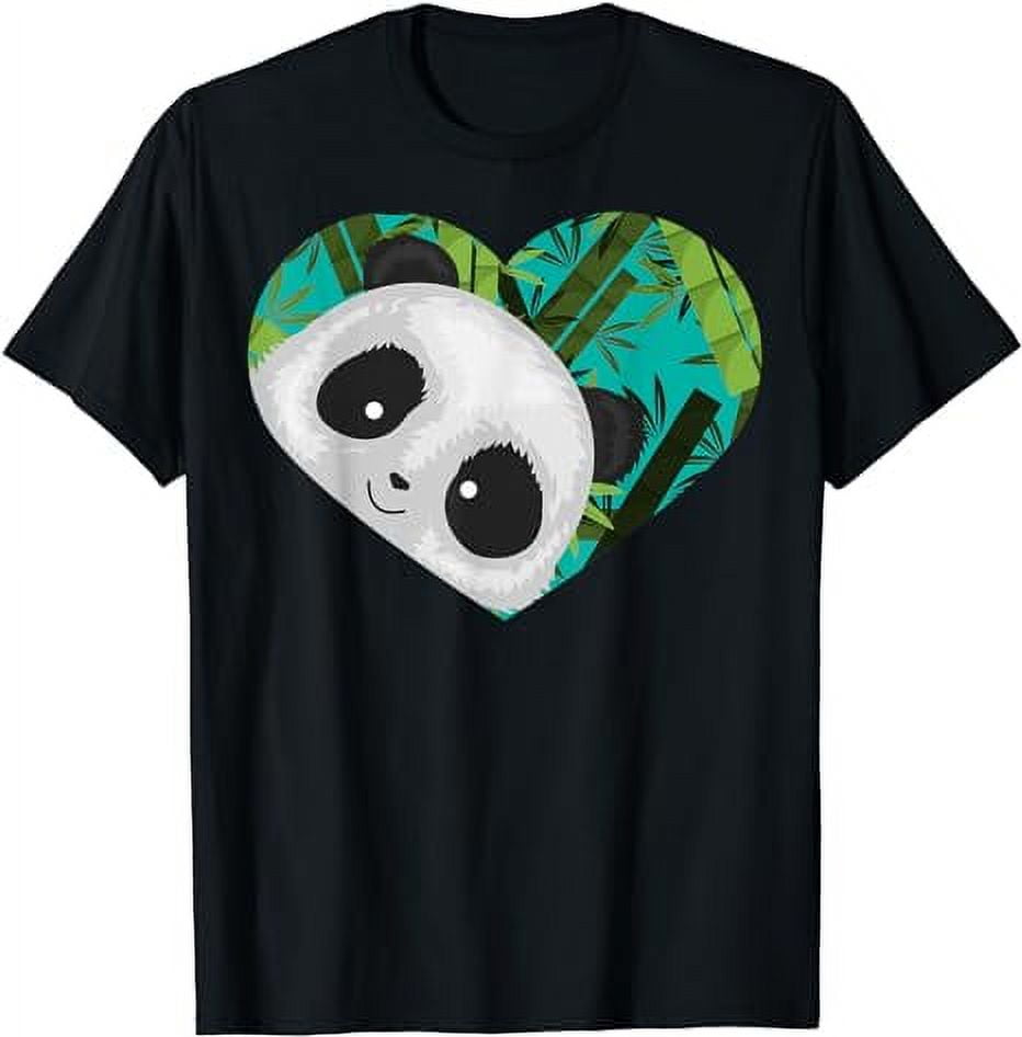 Panda In Hearts Shirt | Cool Panda Bear Lovers Tee Gift - Walmart.com