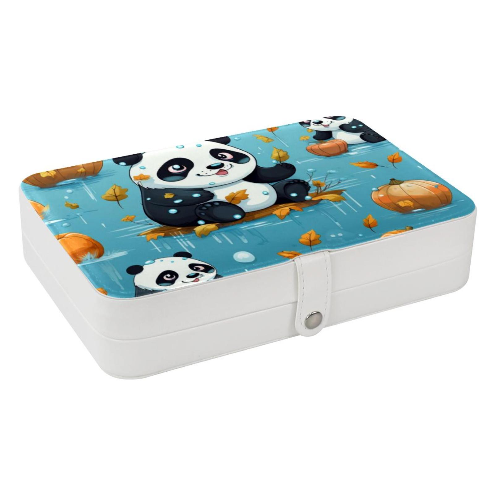 Panda Jewelry Display Earring Holder Jewelry Box, PU Leather Organizer ...