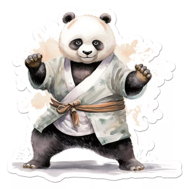 Panda Kung Fu Karate Sticker Phone Decal Water Bottle Stickers Car ...