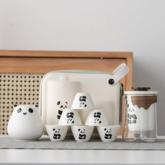 Panda Kung Fu Tea Set Teacup Suit Portable Travel Tea Set Teapot Express Customer Tea Cup High ...