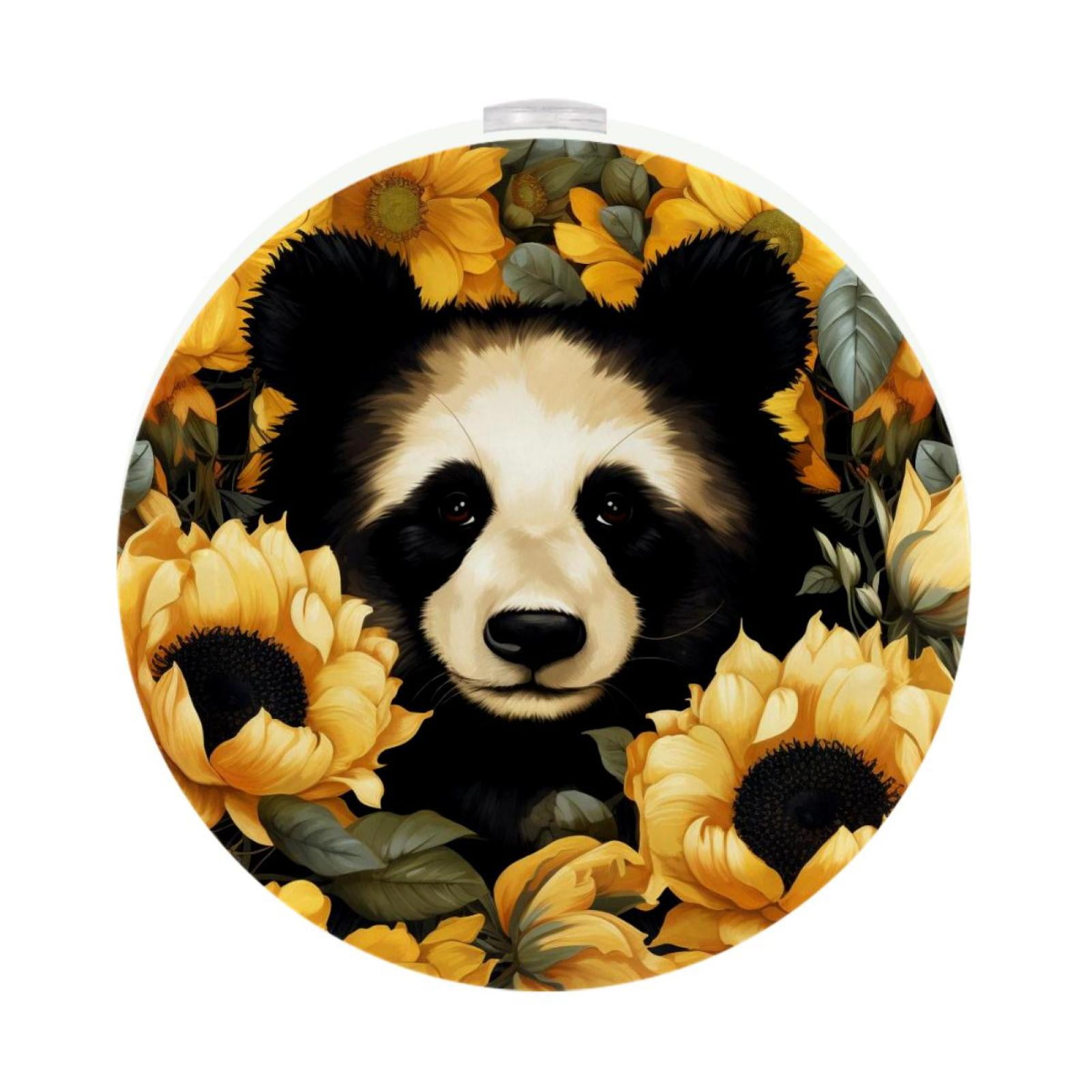 Panda LED Round Night Light-2PCS | Energy-Efficient Plug-in Nightlights ...