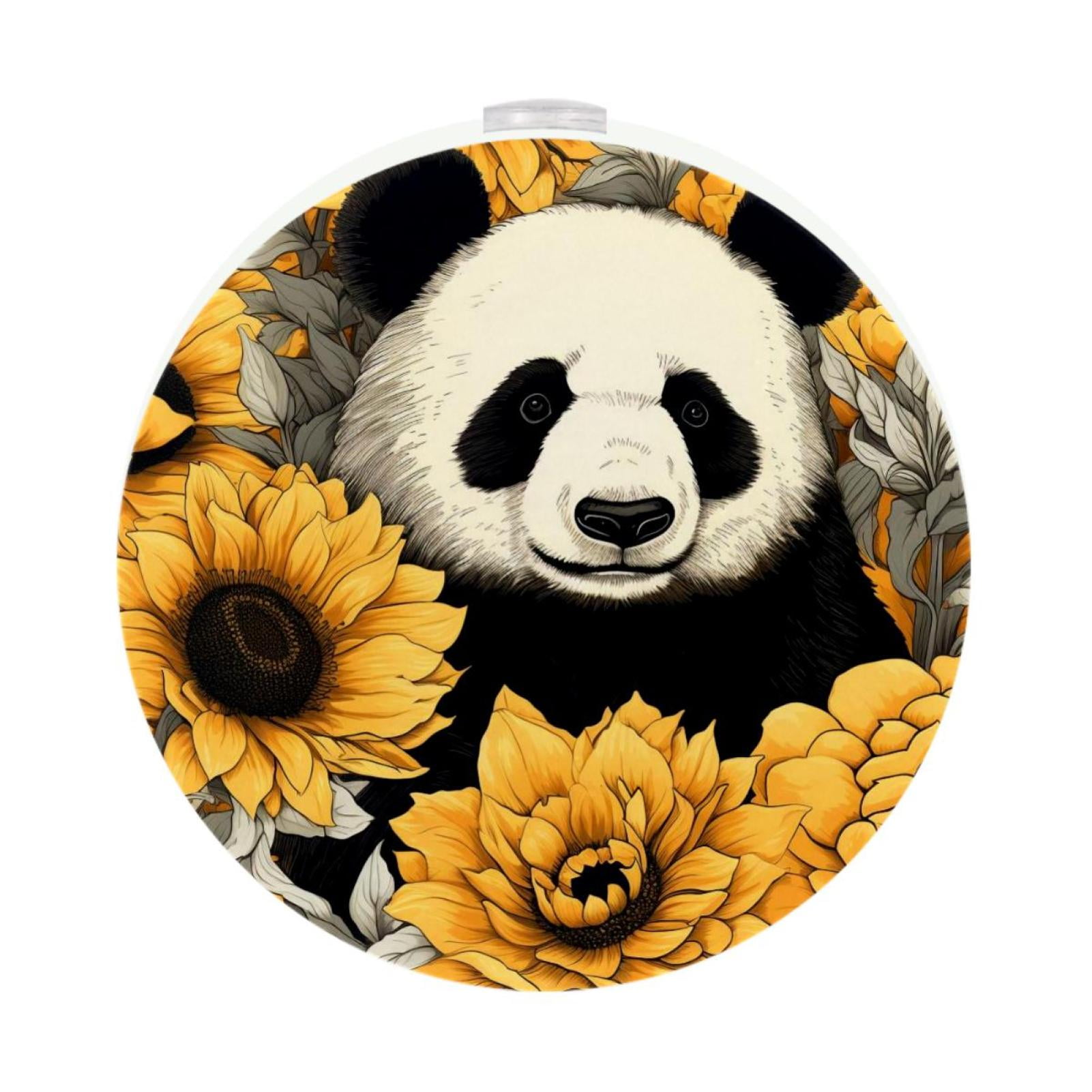Panda LED Round Night Light-2PCS - Plug-in Smart Sensor Nightlights ...