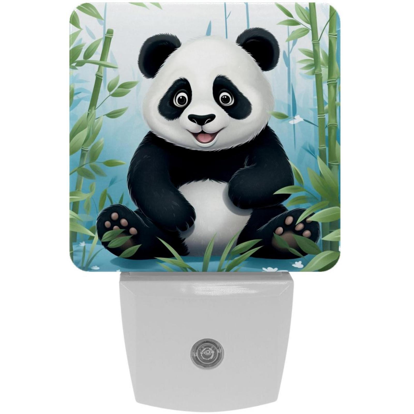 Panda LED Square Night Light - Small and Bright Square-shaped LED Night ...
