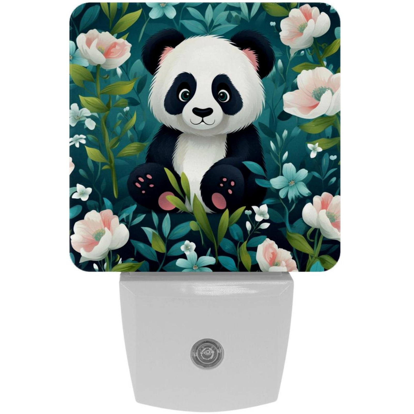 Panda LED Square Night Light - Small and Bright Square-shaped LED Night ...