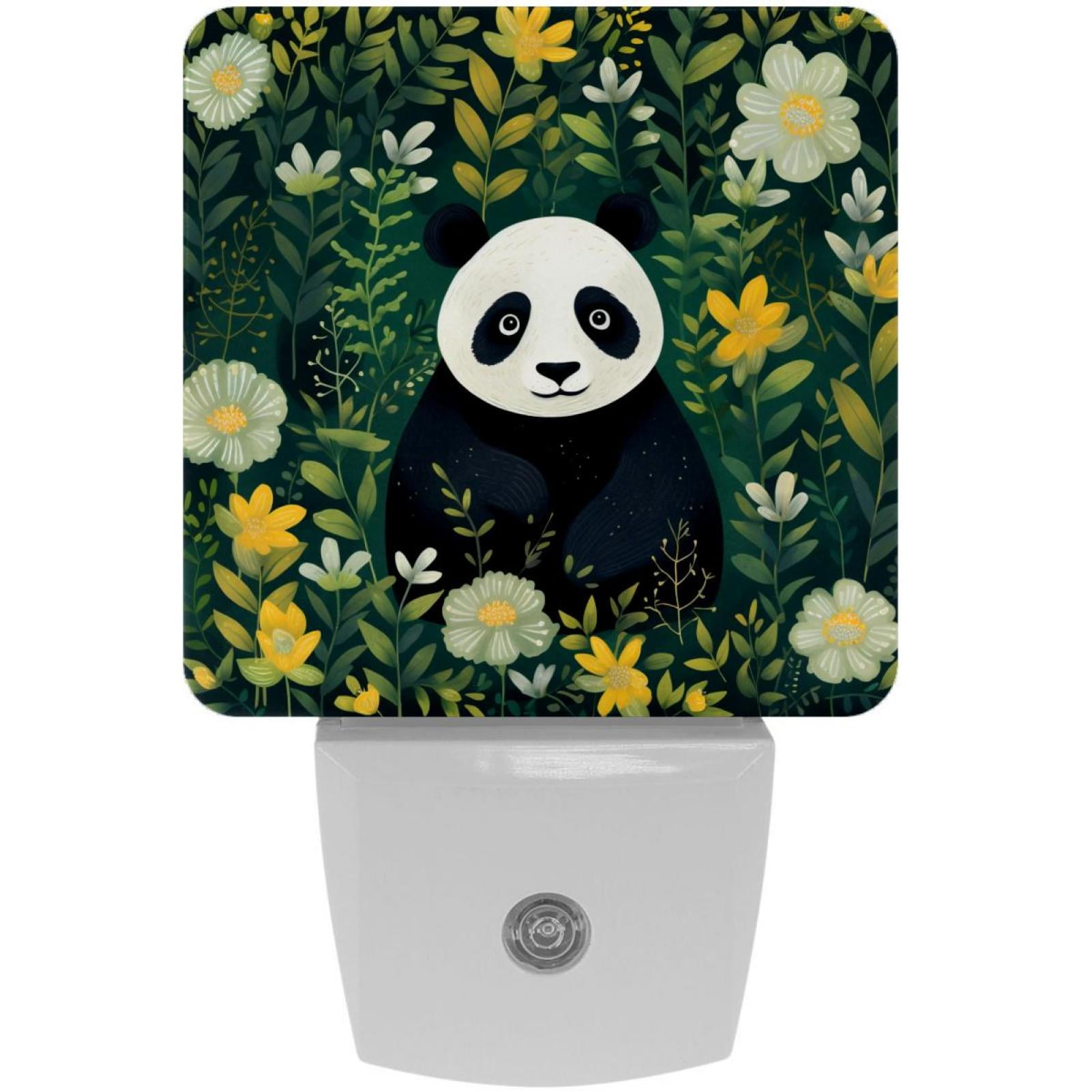 Panda LED Square Night Light - Soft Glow Plug-in Lamp with Dusk to Dawn ...