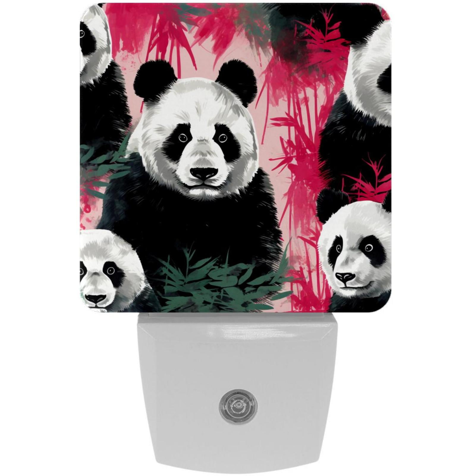 Panda LED Square Night Lights - Bright and Compact Bedroom or Bathroom ...
