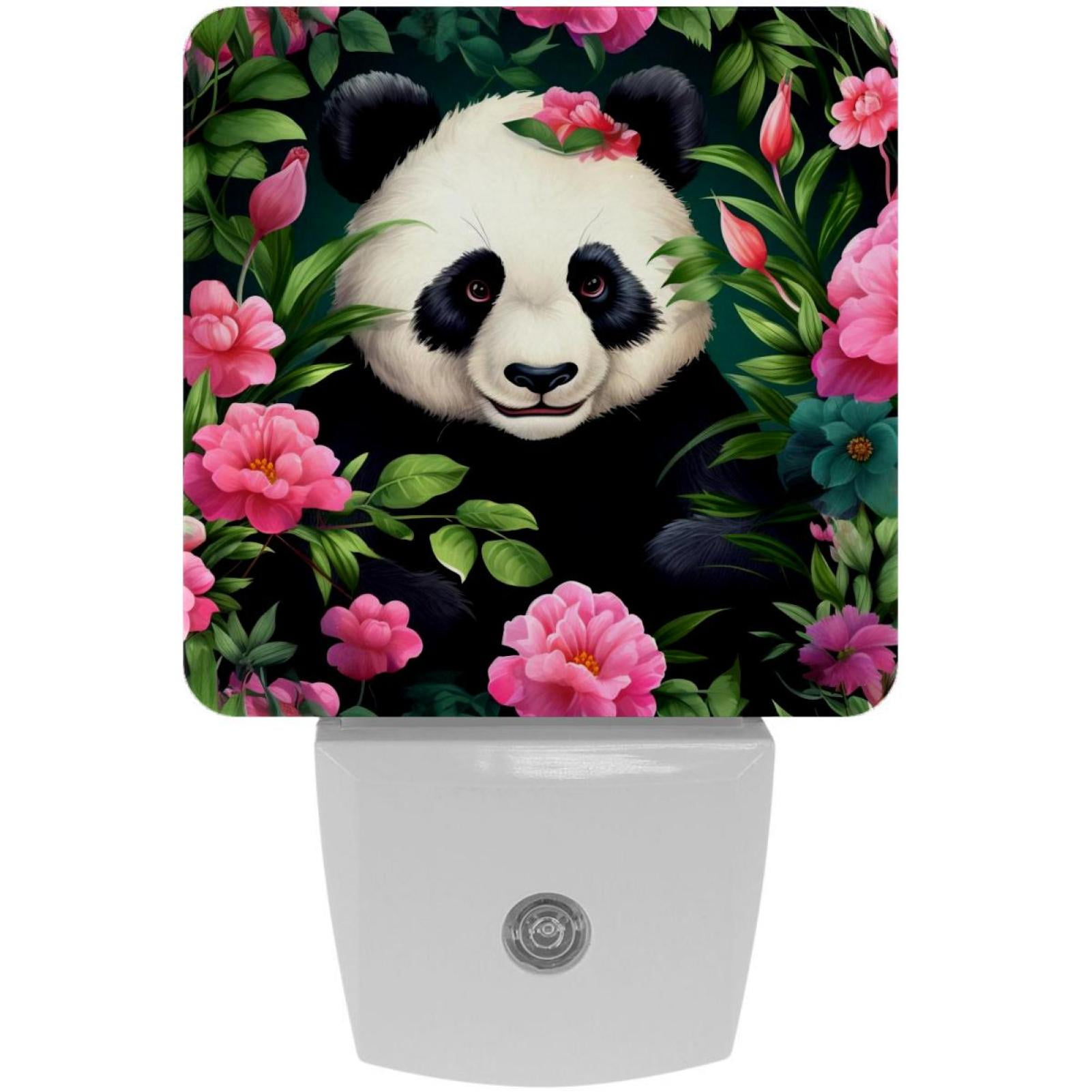Panda LED Square Night Lights - Bright and Compact Bedroom or Bathroom ...
