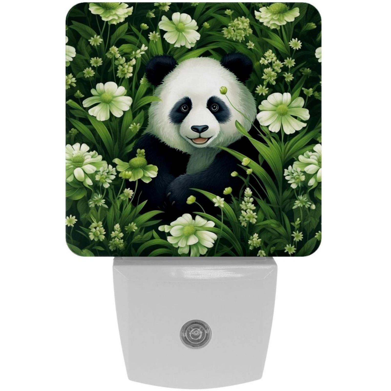 Panda LED Square Night Lights - Energy Efficient Bedside Lamp with Soft ...