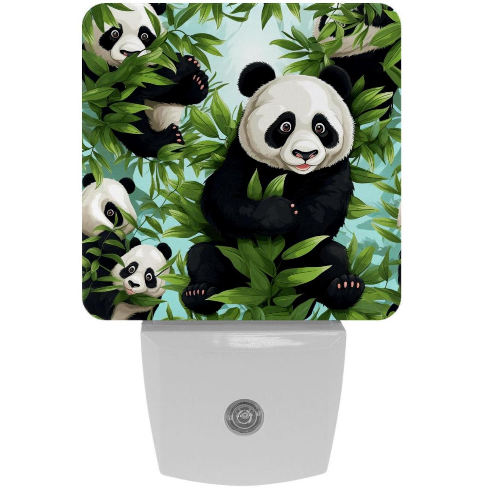 Panda LED Square Night Lights - Energy Efficient Bedside Lamp with Soft ...