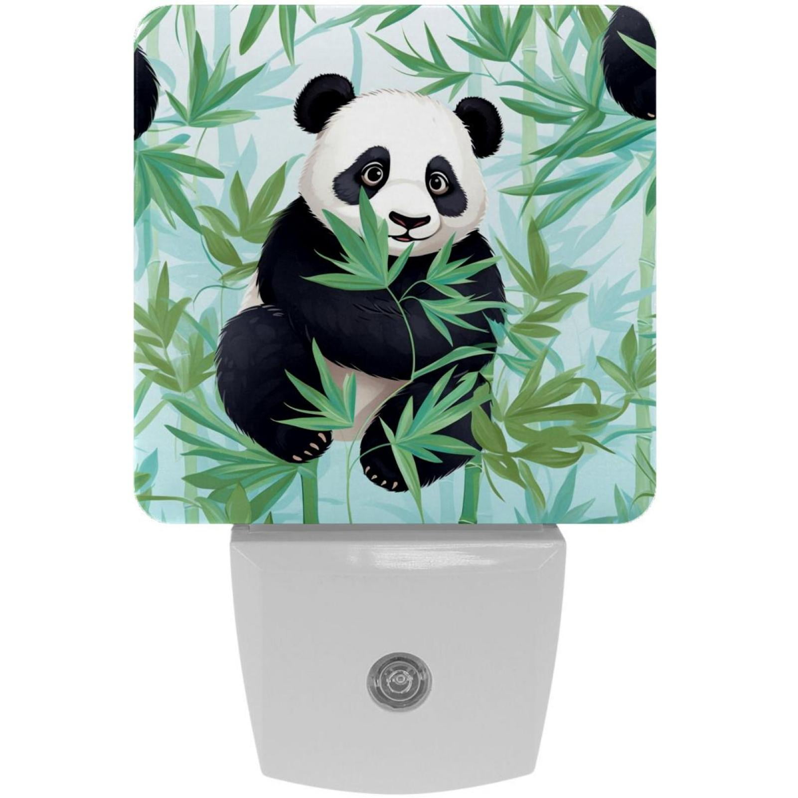 Panda LED Square Night Lights - Energy Efficient Plug-in Wall Lamp with ...