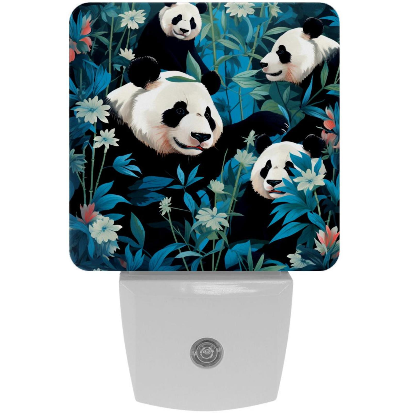 Panda LED Square Night Lights - Energy Efficient Plug-in Wall Lamp with ...