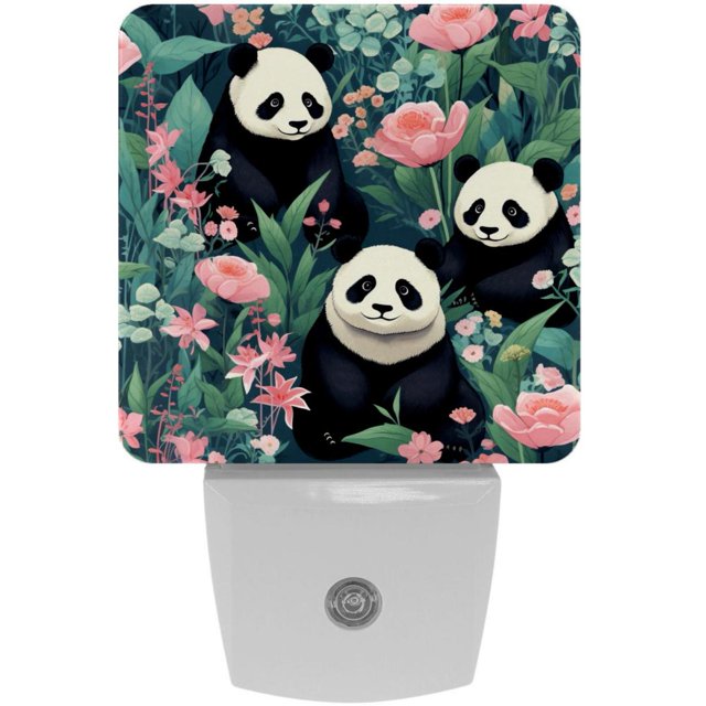 Panda LED Square Night Lights - Modern Design, Soft Glow, Energy ...