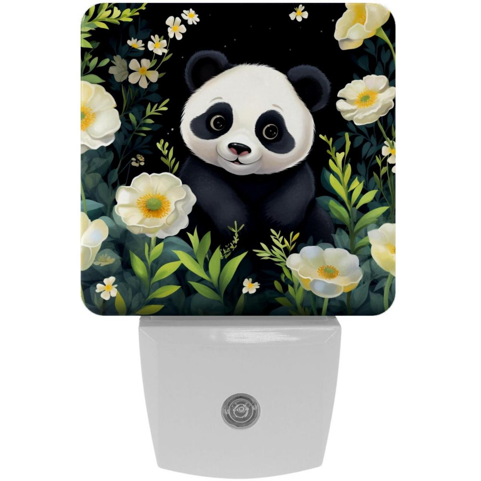 Panda LED Square Night Lights for Bedroom and Living Room, Decorative ...
