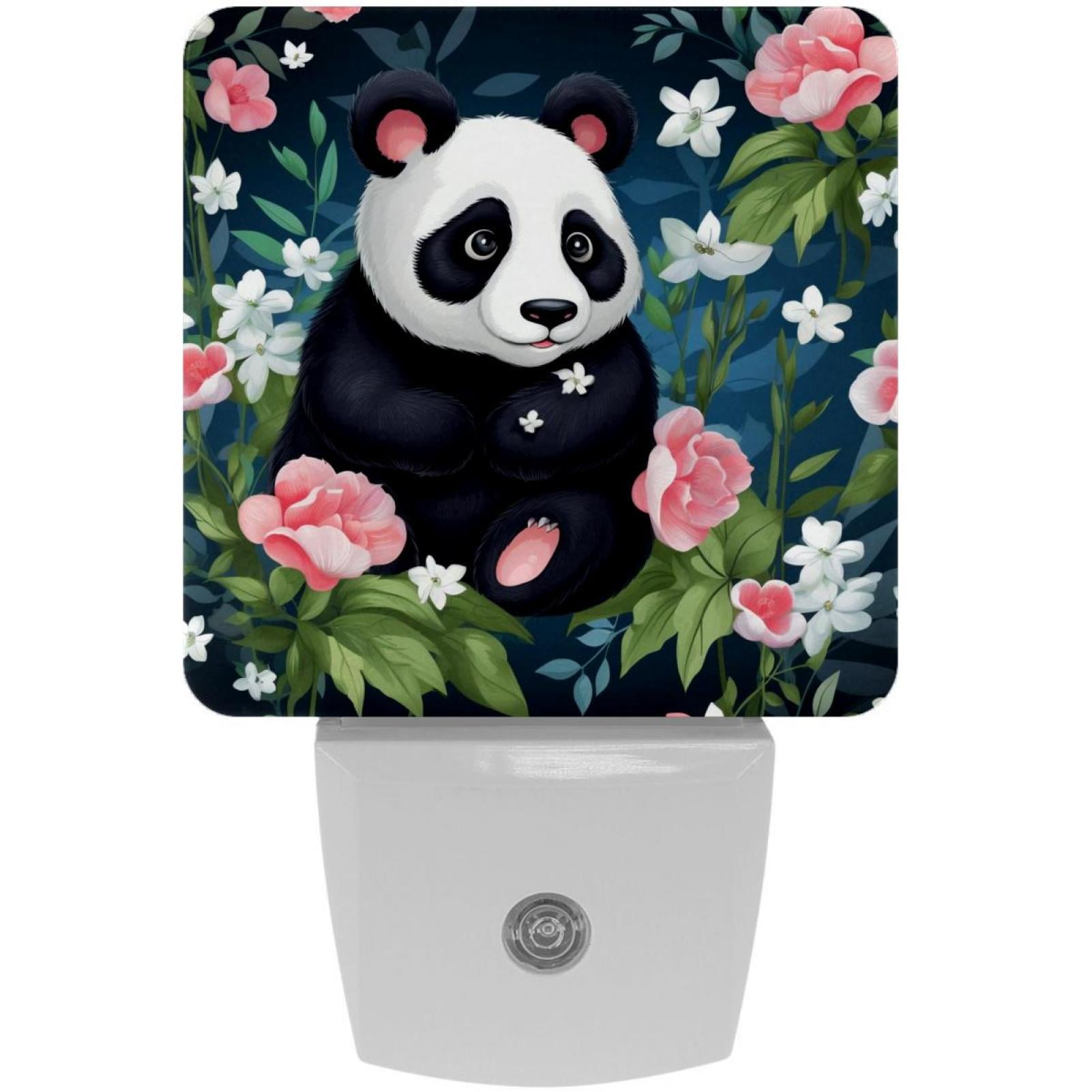 Panda LED Square Night Lights for Bedroom and Living Room, Decorative ...