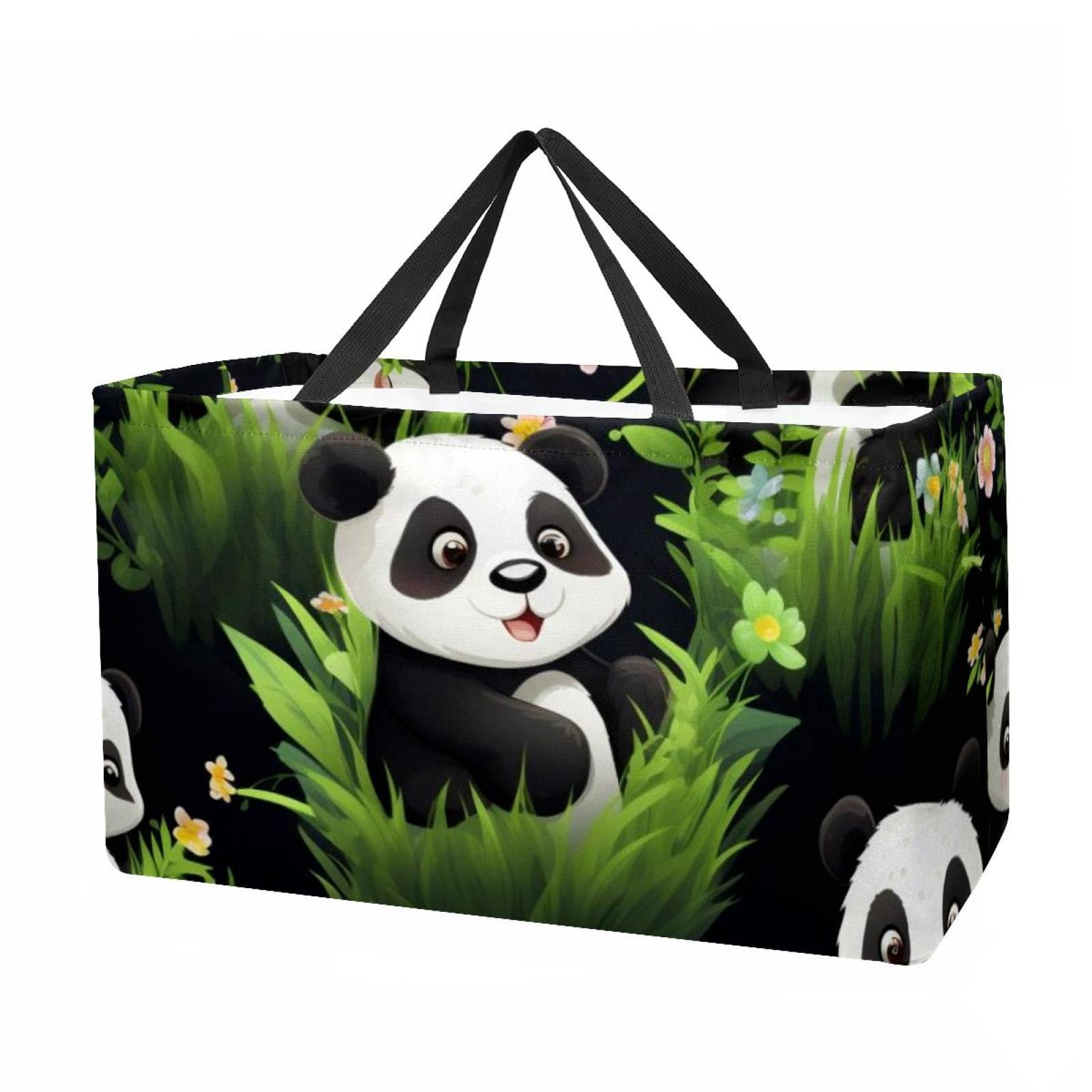 Panda Large Capacity Reinforced Oxford Cloth Storage Bin - Reusable ...