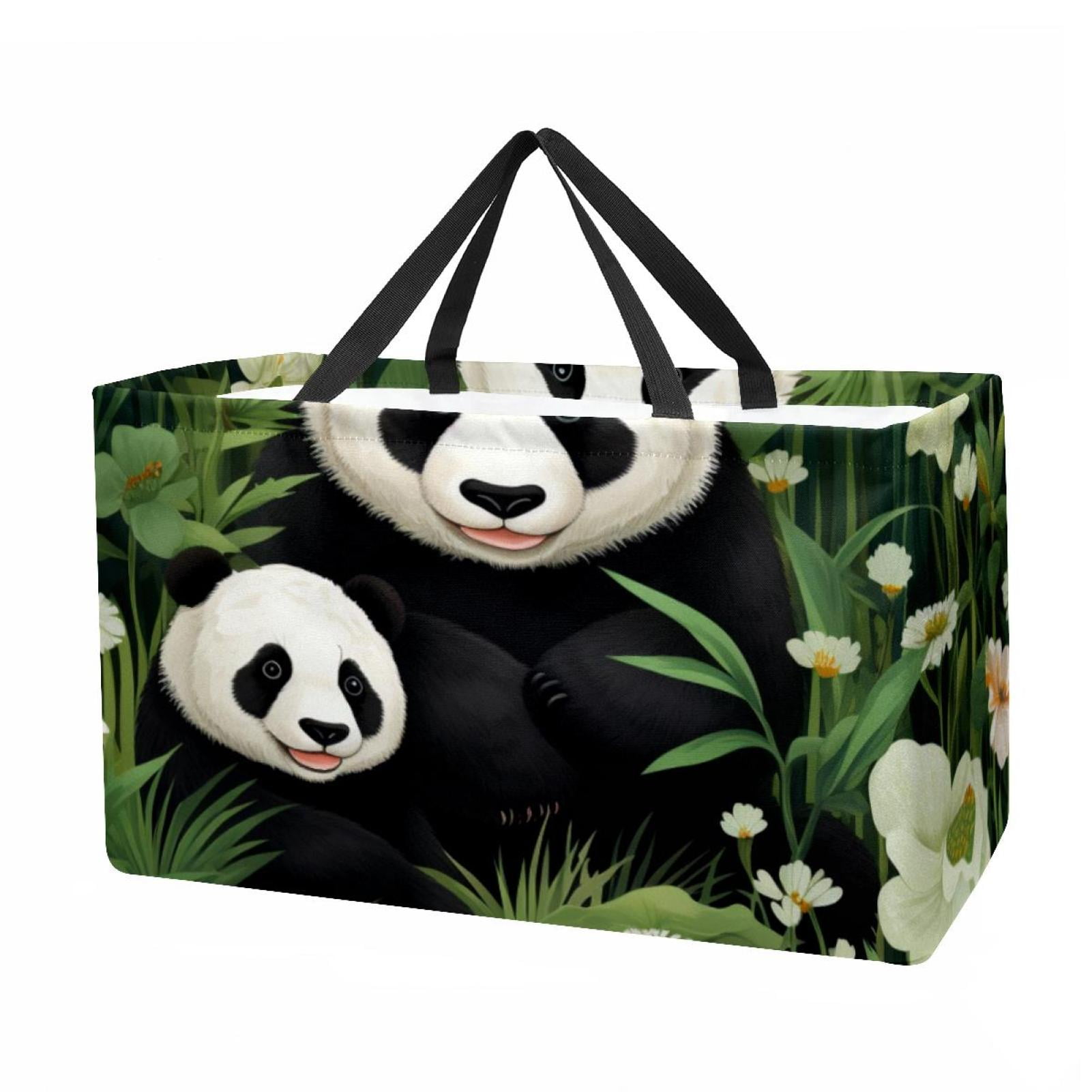 Panda Large Capacity Reusable Foldable Laundry Bag & Picnic Basket ...