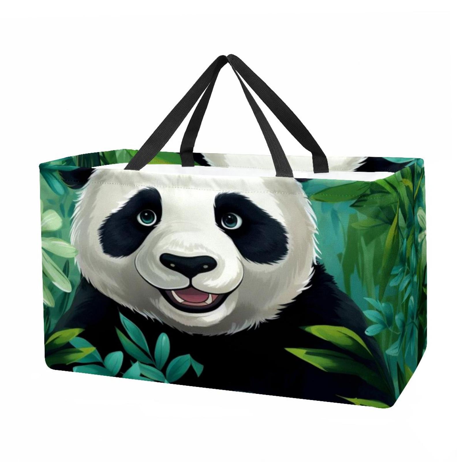 Panda Large Foldable Oxford Cloth Shopping Bag Laundry Basket Grocery ...