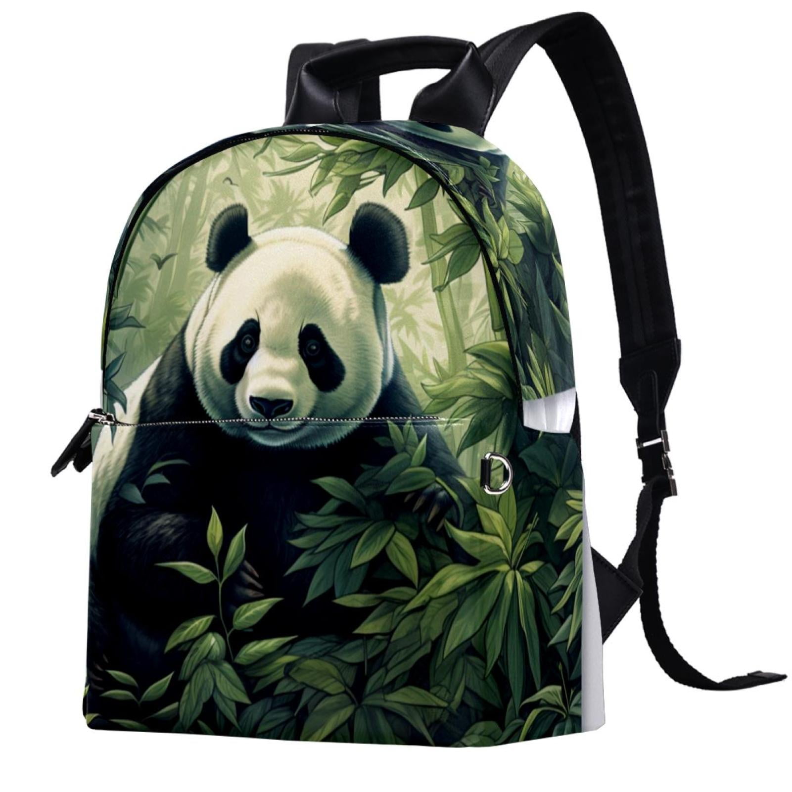 Panda Leather Gym Backpack for Men Women Teens | Large Capacity ...