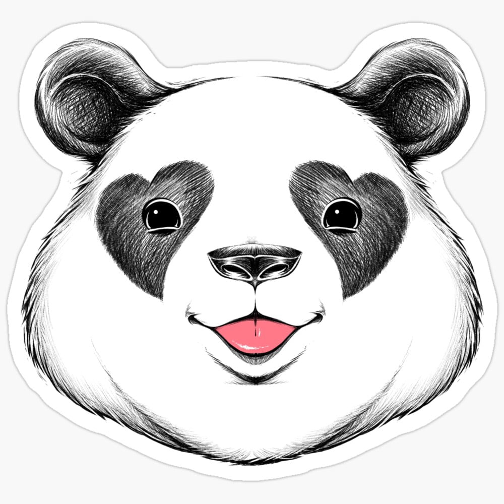 Panda Love Sticker Phone Decal Water Bottle Stickers Car Decals, Laptop ...