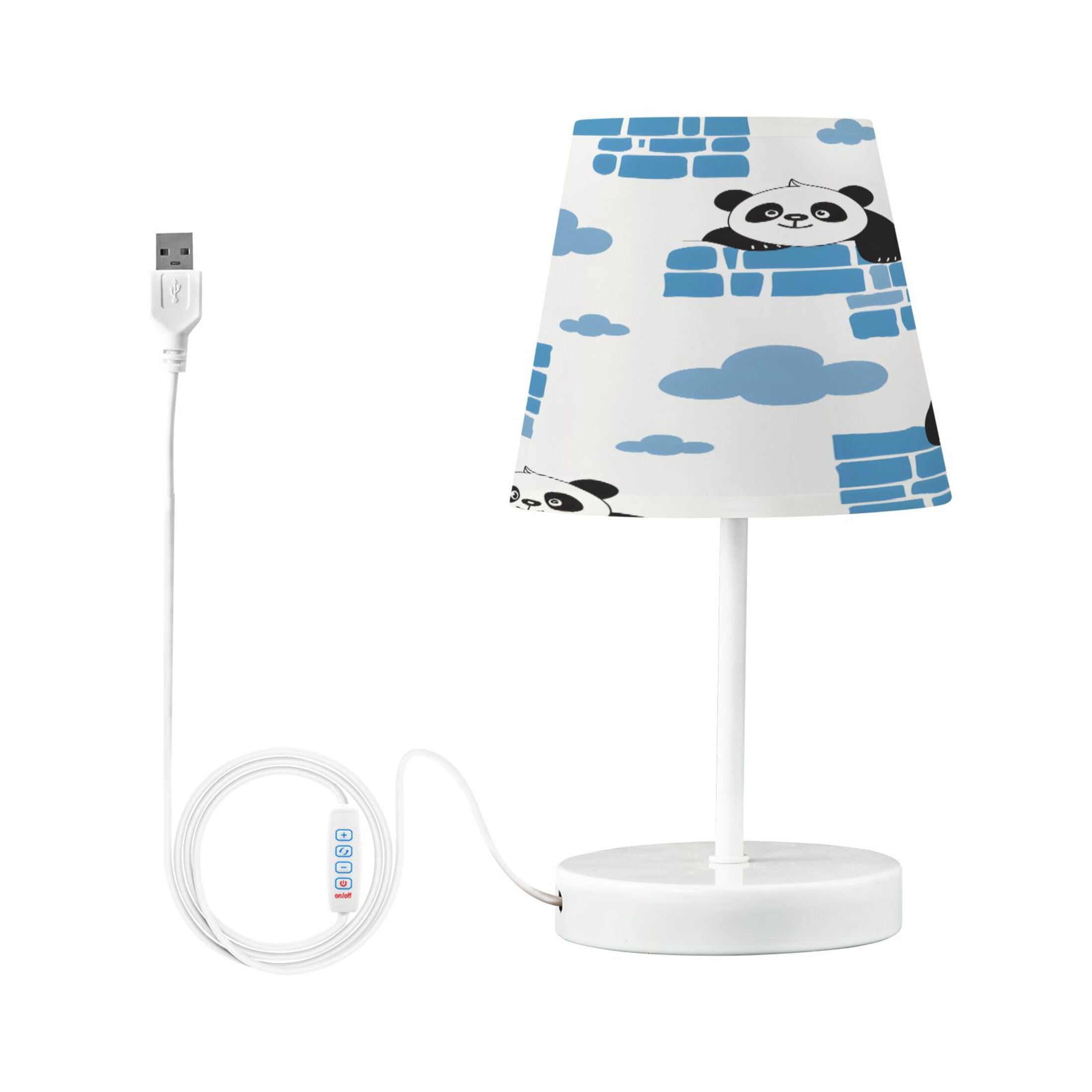 Panda Lying on Wall Desk Lamp LED Table Nightstand Lamps with 3 Color ...