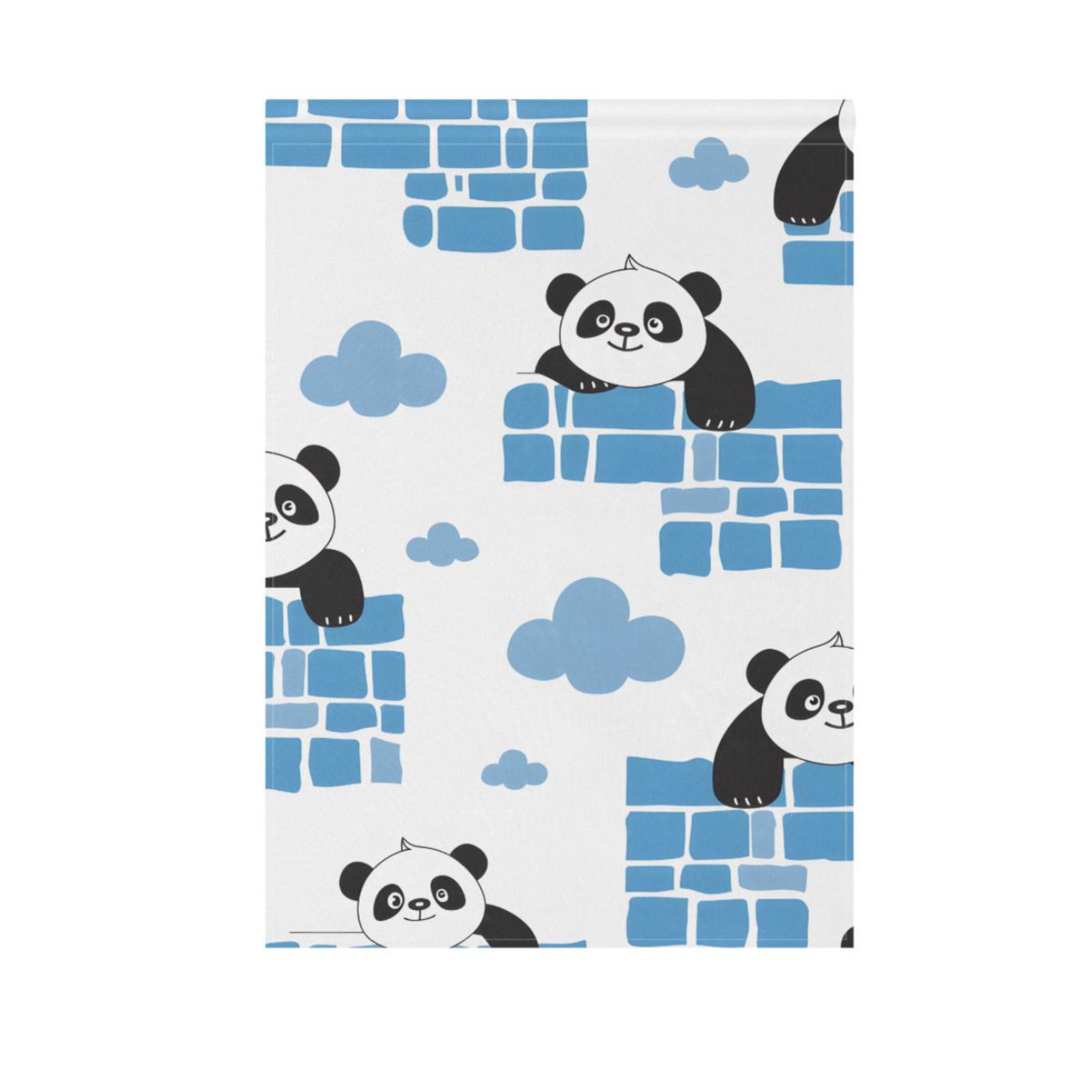 Panda Lying on Wall Garden Flag 12"x18" Double-Sided Yard Flags for ...