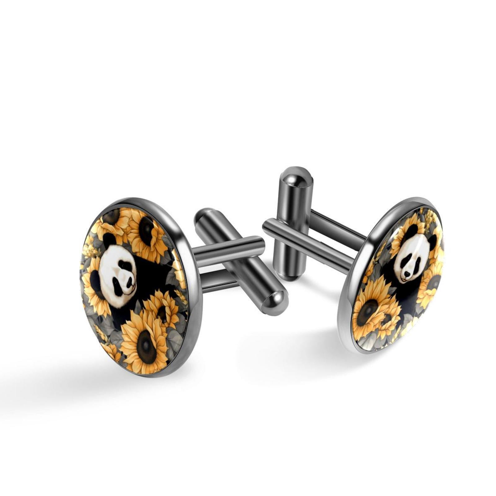 Panda Mens Cufflinks for Formal Attire Made of Stainless Steel - Ideal ...