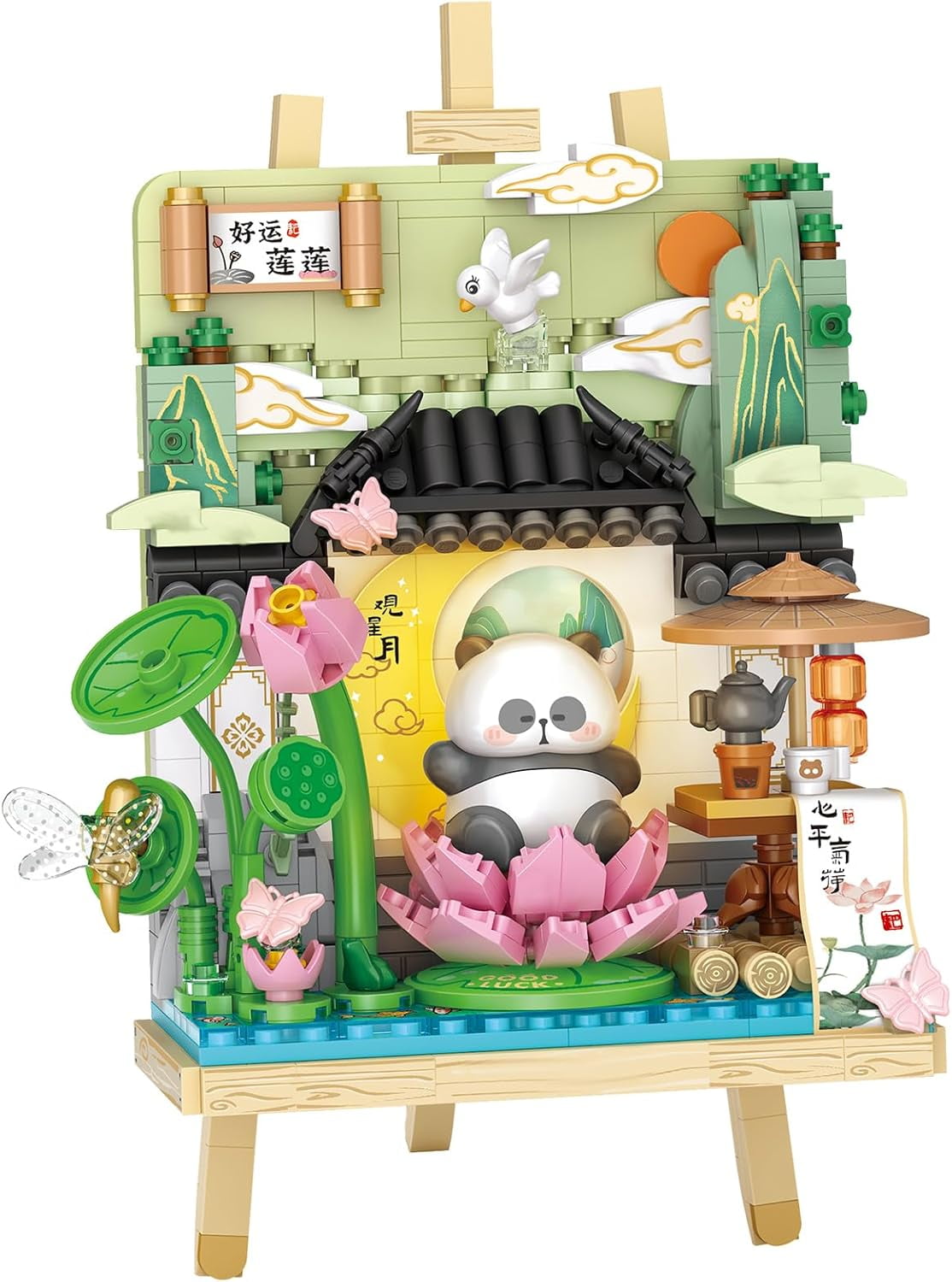 Panda Mini Building Blocks Cute 3D Painting Model Set,Creative 4 ...
