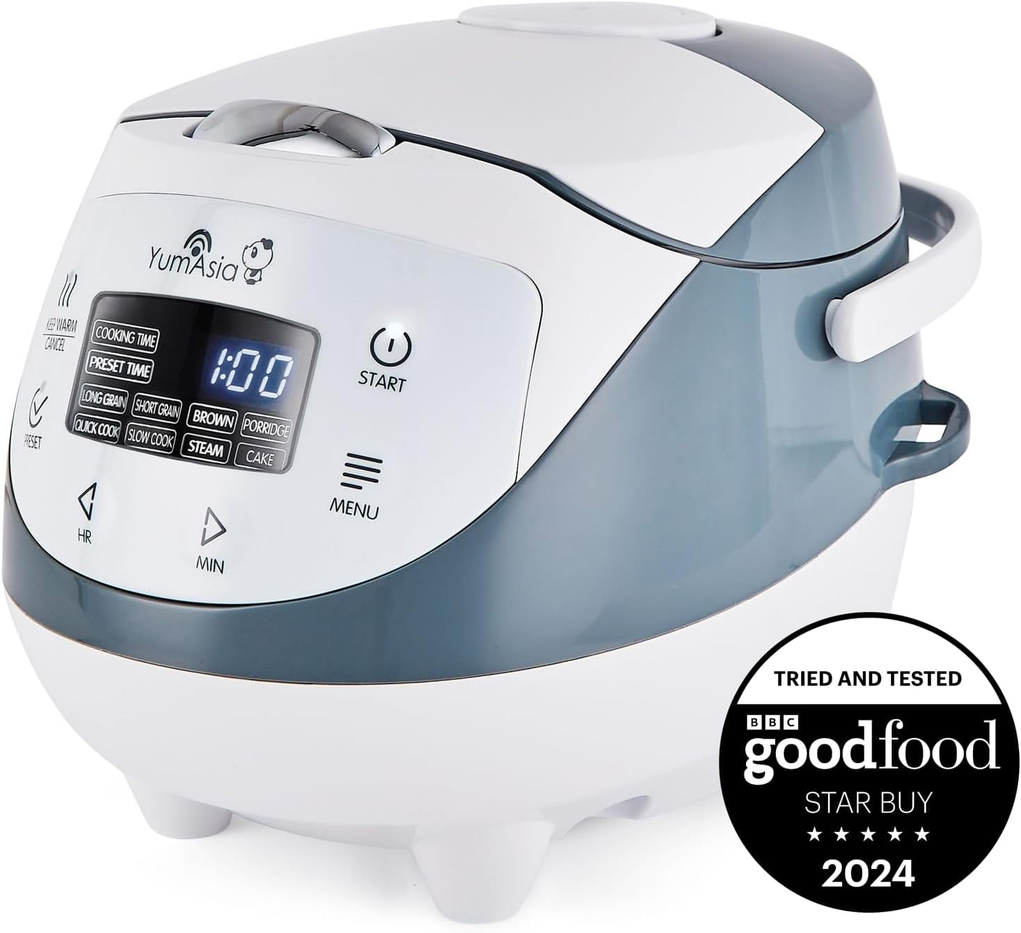 Panda Mini Rice Cooker With Ninja Ceramic Bowl and Advanced Fuzzy Logic ...