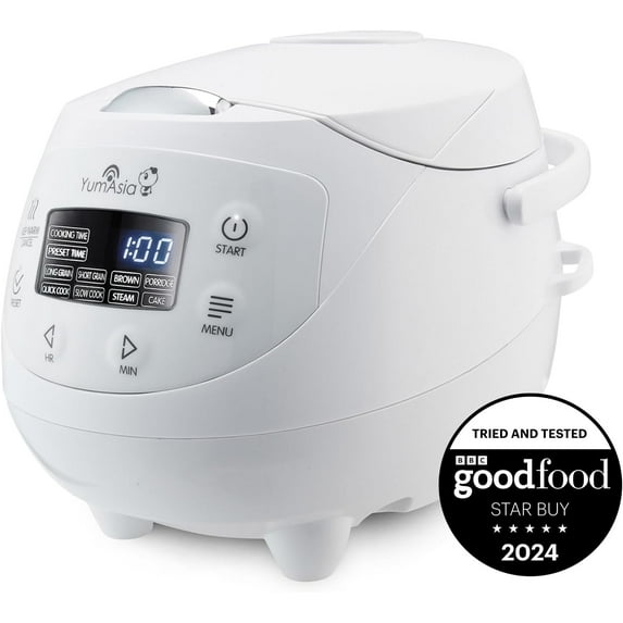 Panda Mini Rice Cooker With Ninja Ceramic Bowl and Advanced Fuzzy Logic ...