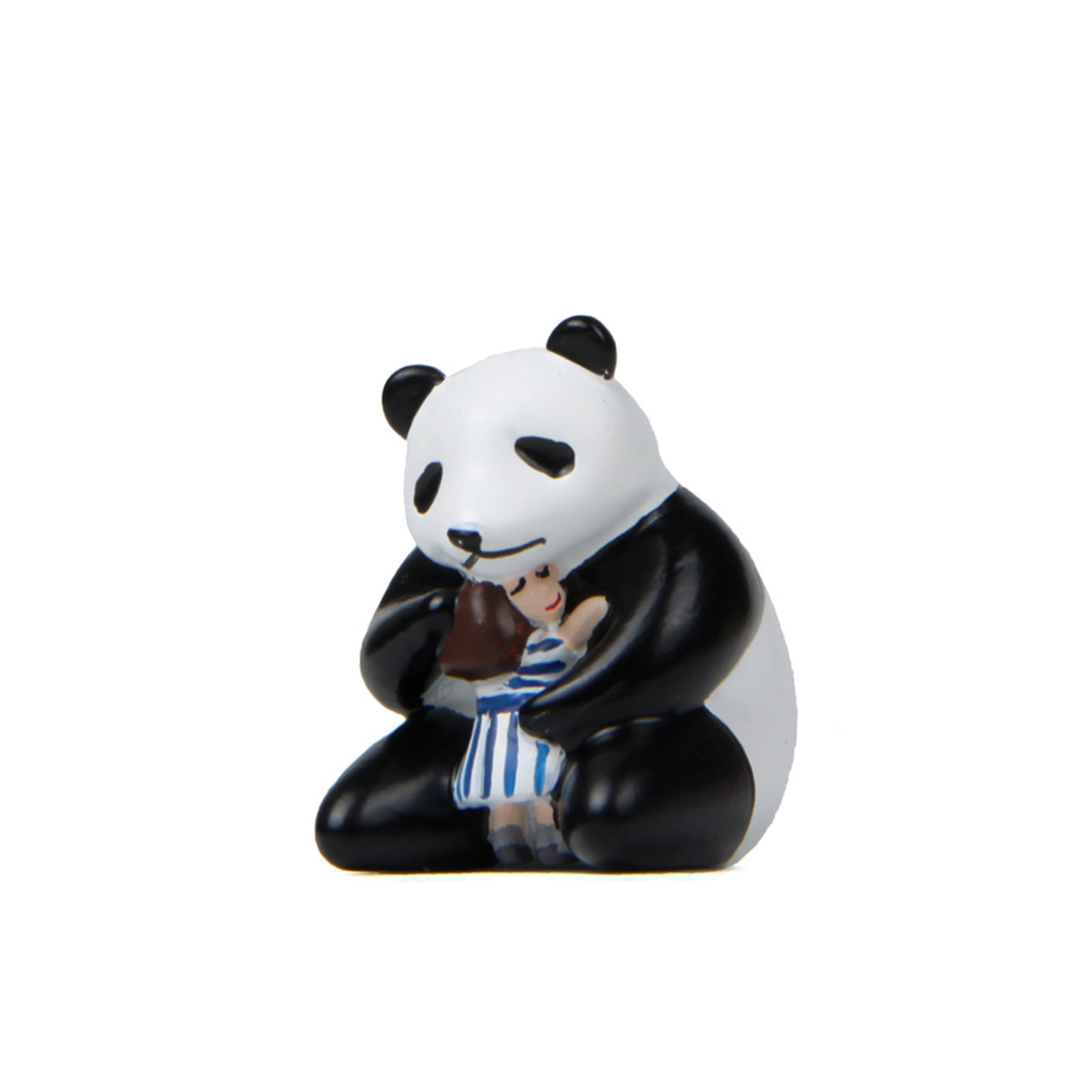 Panda Model for Bedroom Decor Resin Panda Ornament for Decoration Mini ...