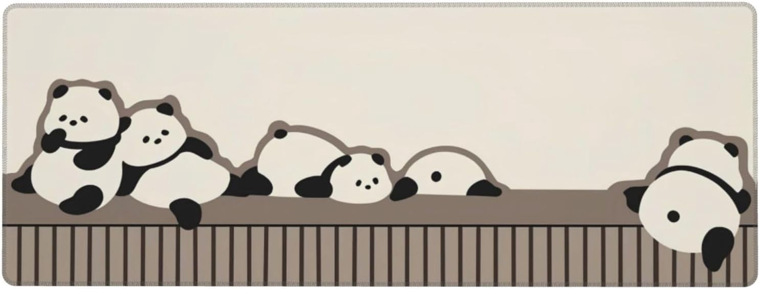 Panda Mouse Pad Large Extended Desk Mousepad Mat XL Non-Slip 31.5 X 11. ...