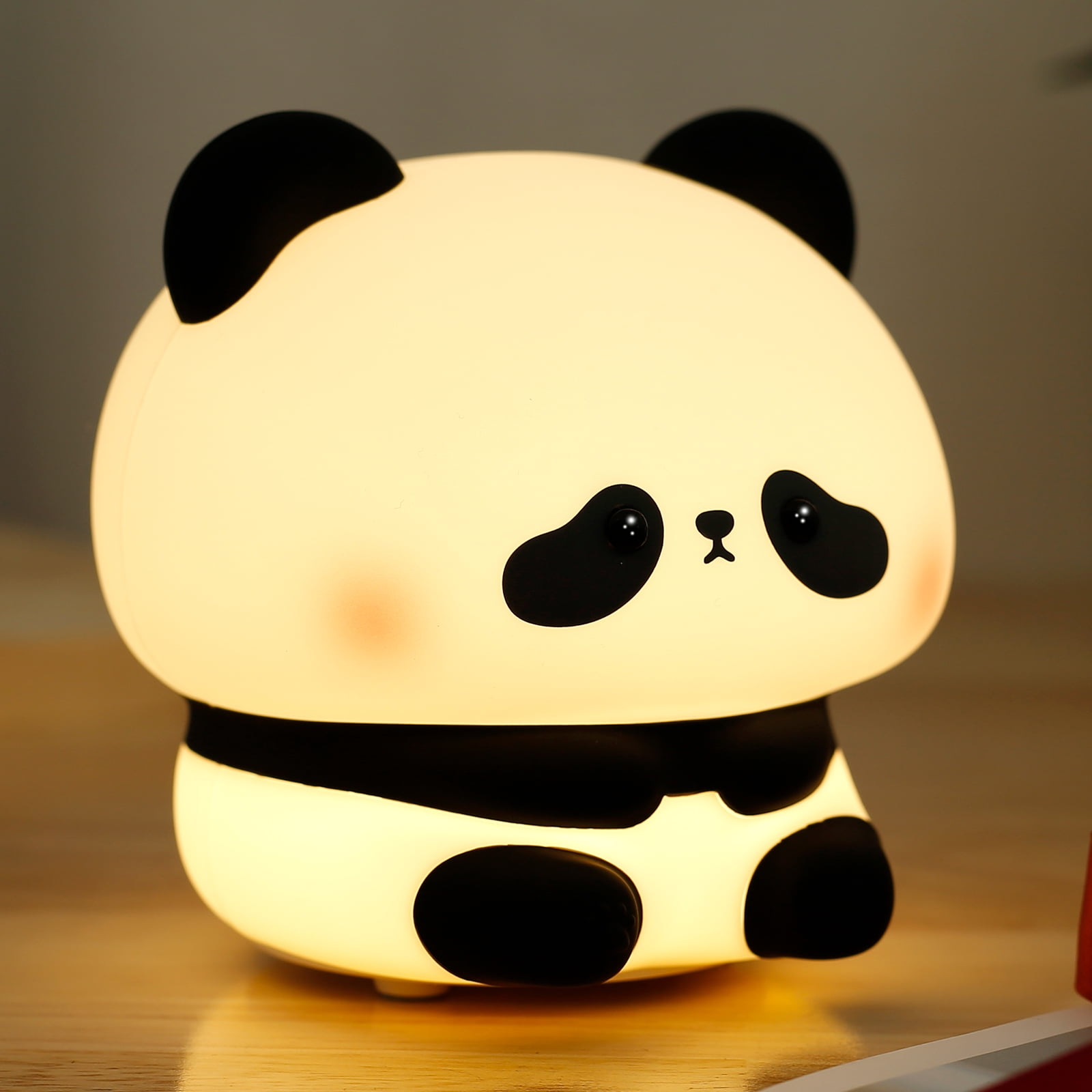 Panda Night Light for Kids Silicone Dimmable Nursery Nightlight with ...