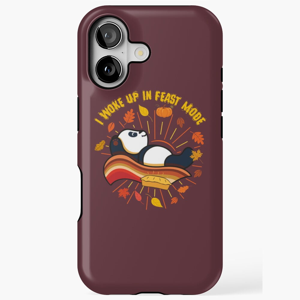 Panda On Rainbow I Woke Up In Feast Mode Funny Case for iPhone 11-17 ...