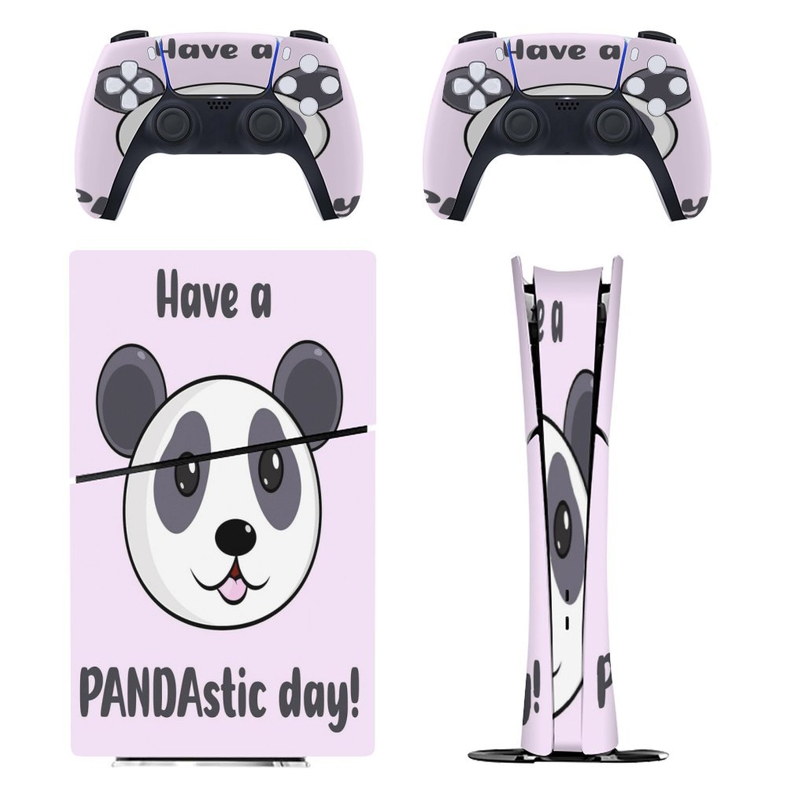 Panda PS5/PS5 Slim Digital Disc Skin Sticker For Console And Controller ...