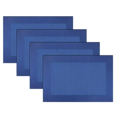 Table Placemats Set of 6, Washable Vinyl Woven Heat-Resistant Placemats ...