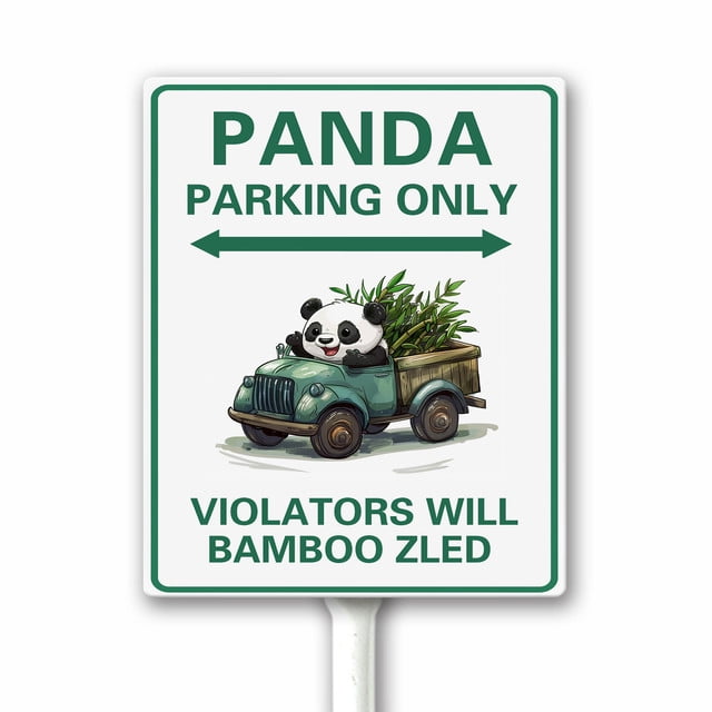 Panda Parking Only Flamingos Yard Decorations Lawn Kids Birthday Party ...