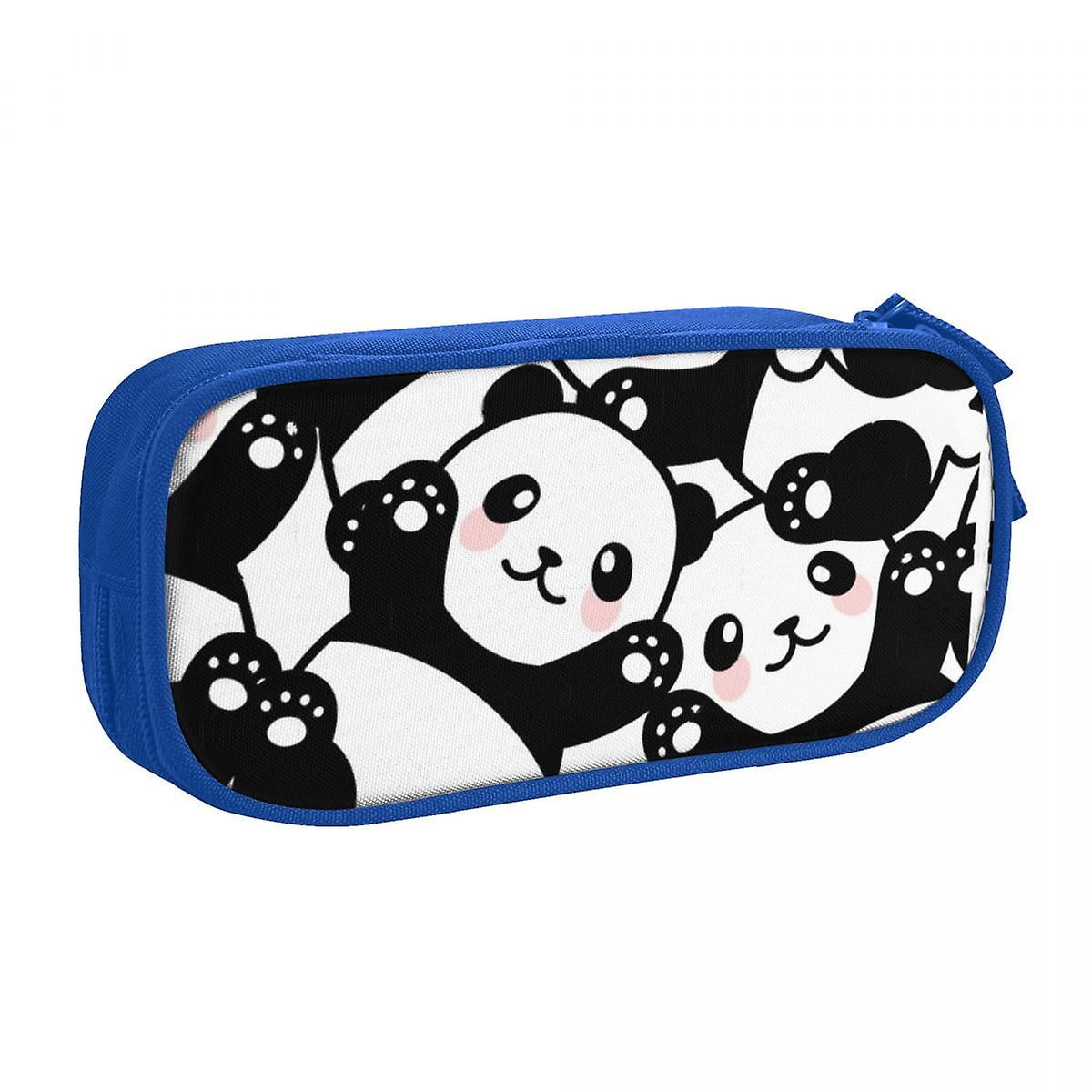 Panda Pencil Case Cartoon Animal Nature Pen Box Bags For Student Large ...