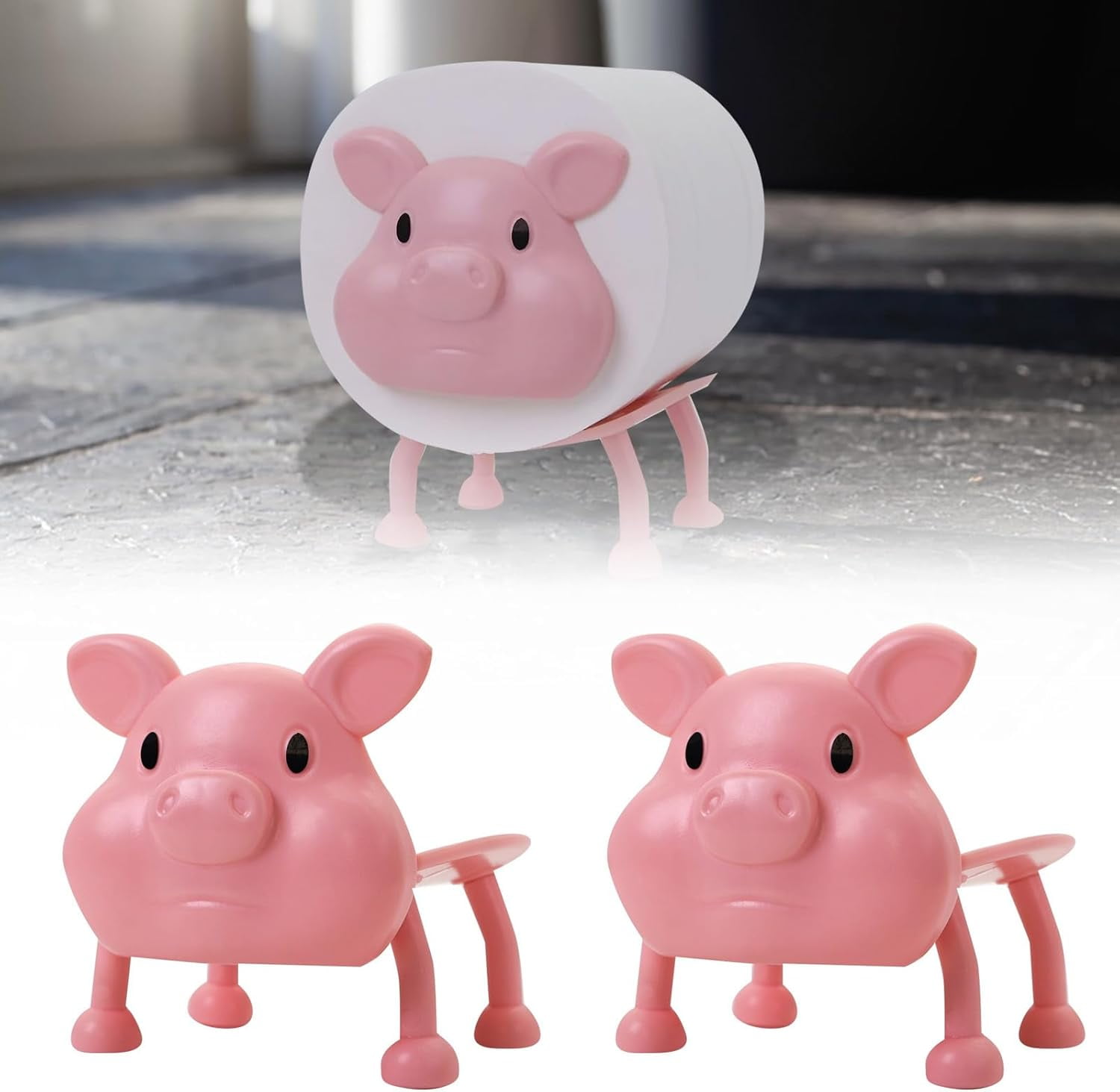 Panda & Pig Toilet Paper Holder - Funny Animal Paper Towel Holder for ...