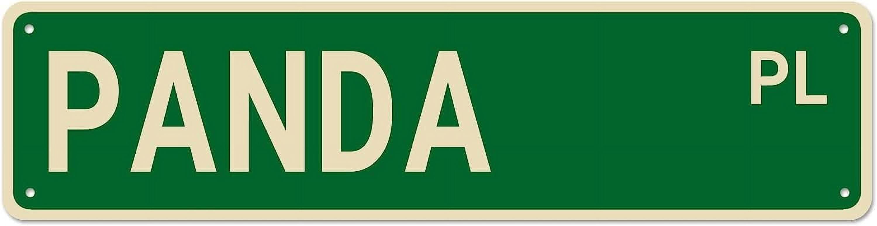Panda Place Panda Street Sign, Panda Decor Panda Sign Panda Gift, Funny ...