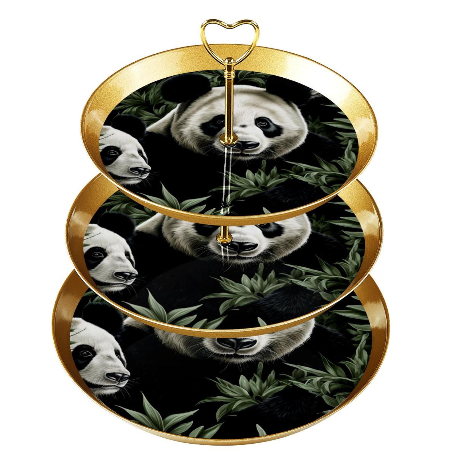 Panda Plastic Discs Iron Pillar Dessert Table Stand 32cm Height with ...
