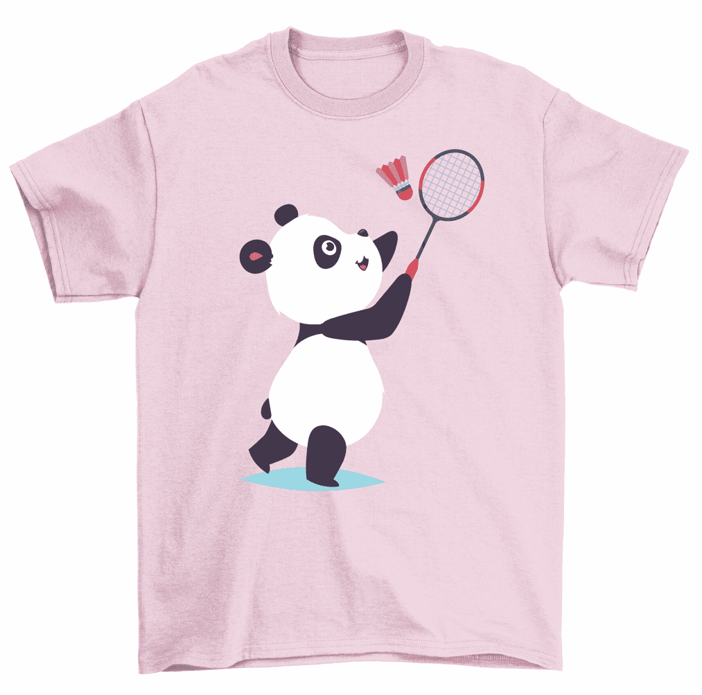 Panda Playing Badminton T-Shirt Women Unisex - Walmart.com