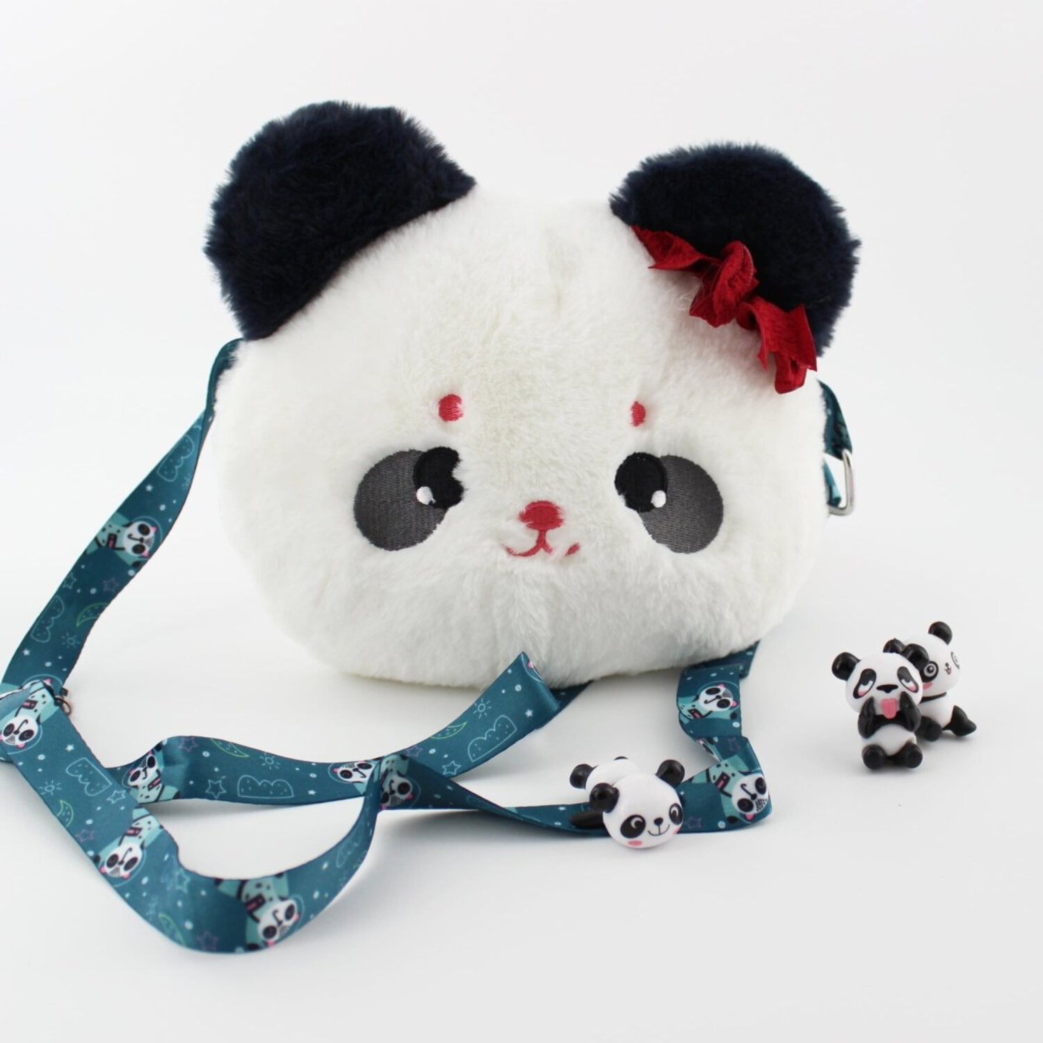 Panda Plush Bag Crossbody Purse Kawaii Cartoon Purse for Girls ...