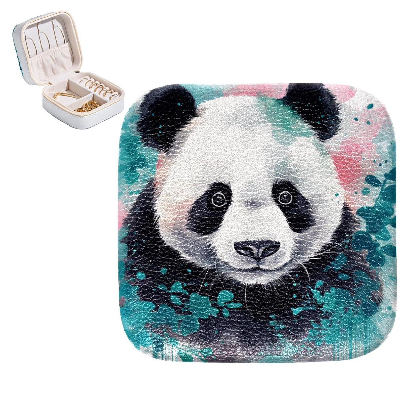 Panda Portable Square Jewelry Box Organizer for Rings, Bracelets ...